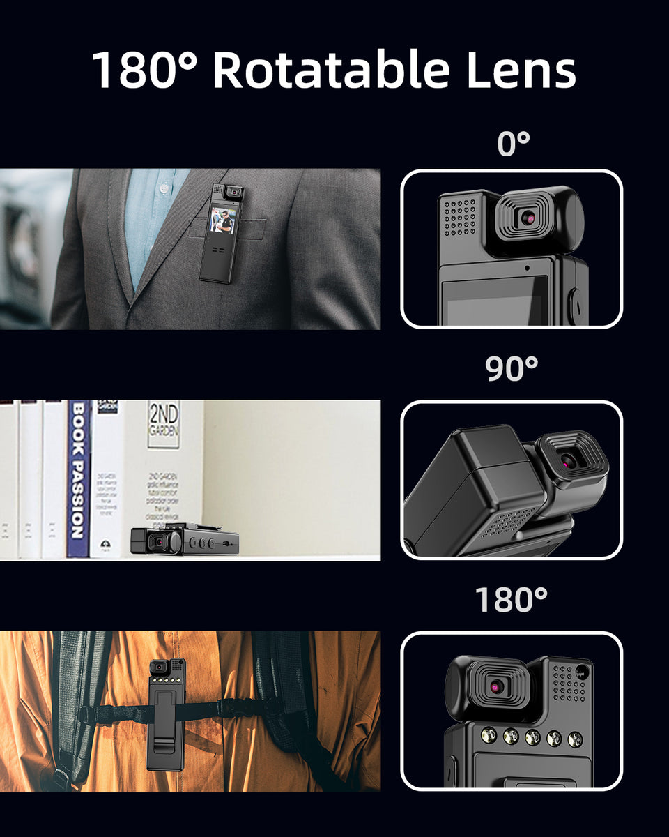 1080P HD Mini Body Camera Portable Small Body Worn Cam Wearable Pocket ...