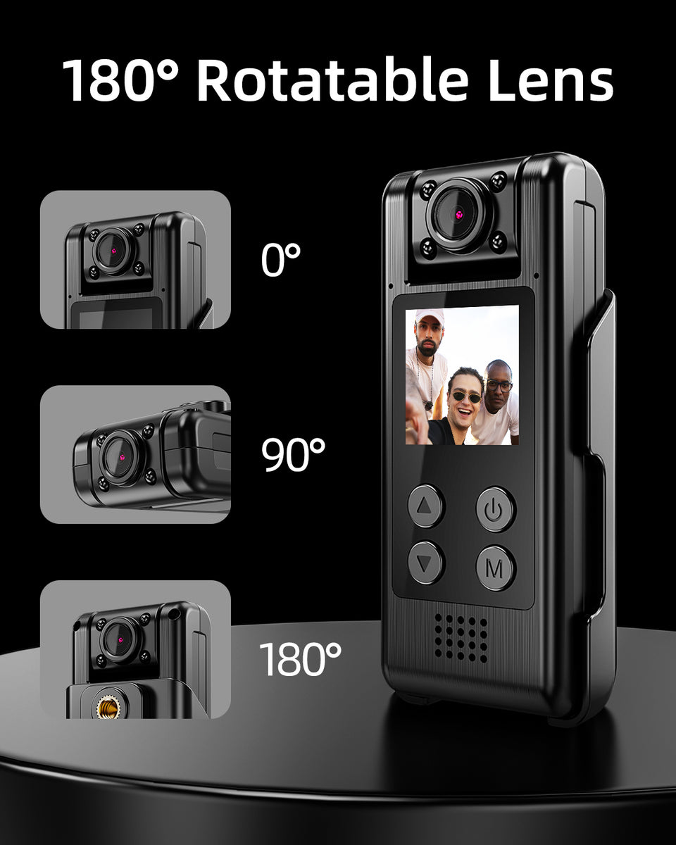 4K Mini WiFi Body Camera with Video and Audio Recording, Police Body W ...